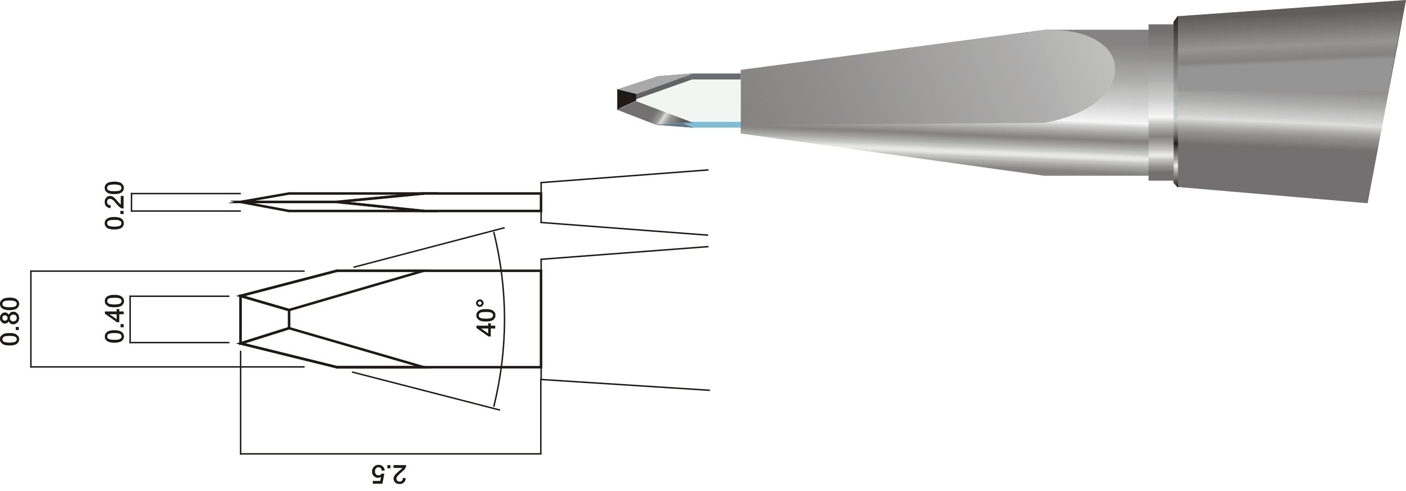 MIP (Micro Incision Paracentesis) Diamond Knife, 0.8/1mm