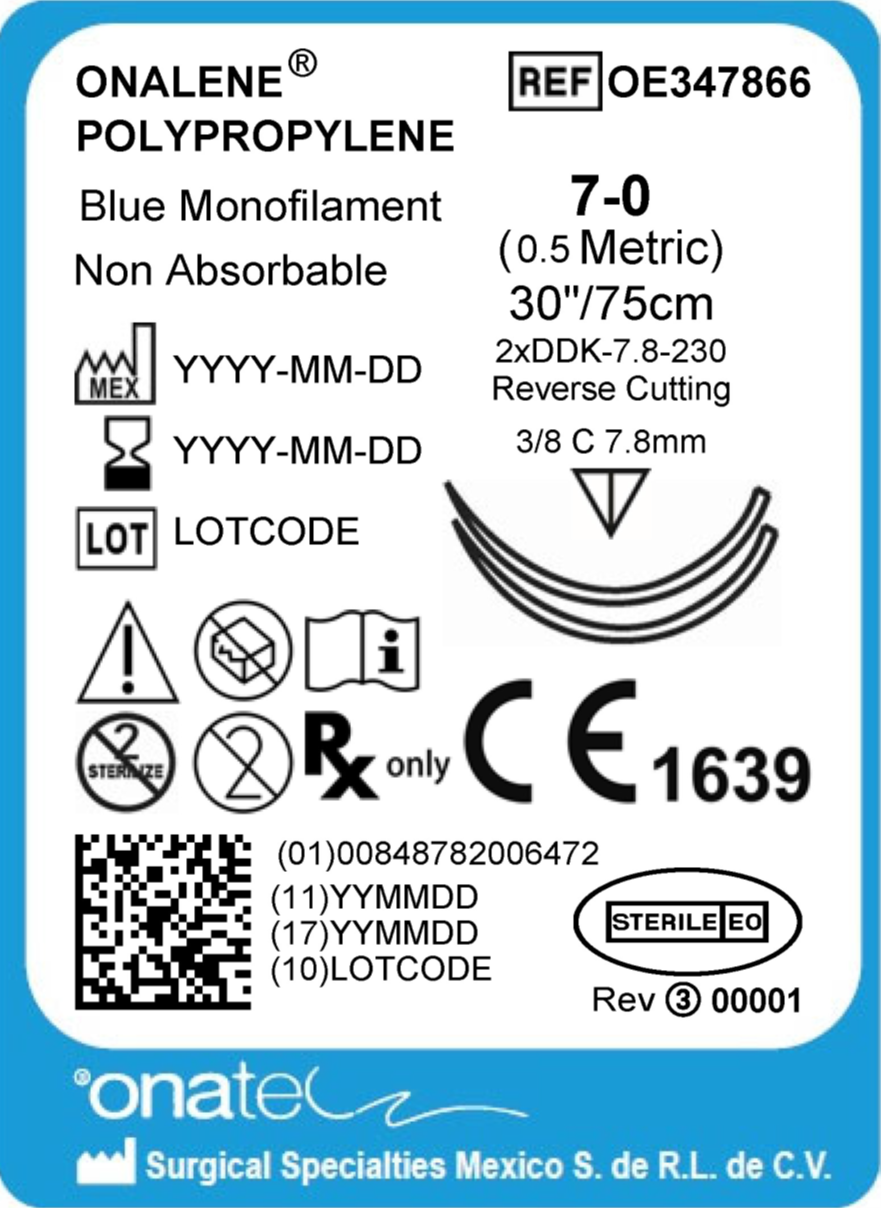 Onalene Polypropylene Suture - Onatec - Microsurgical Suture - Products
